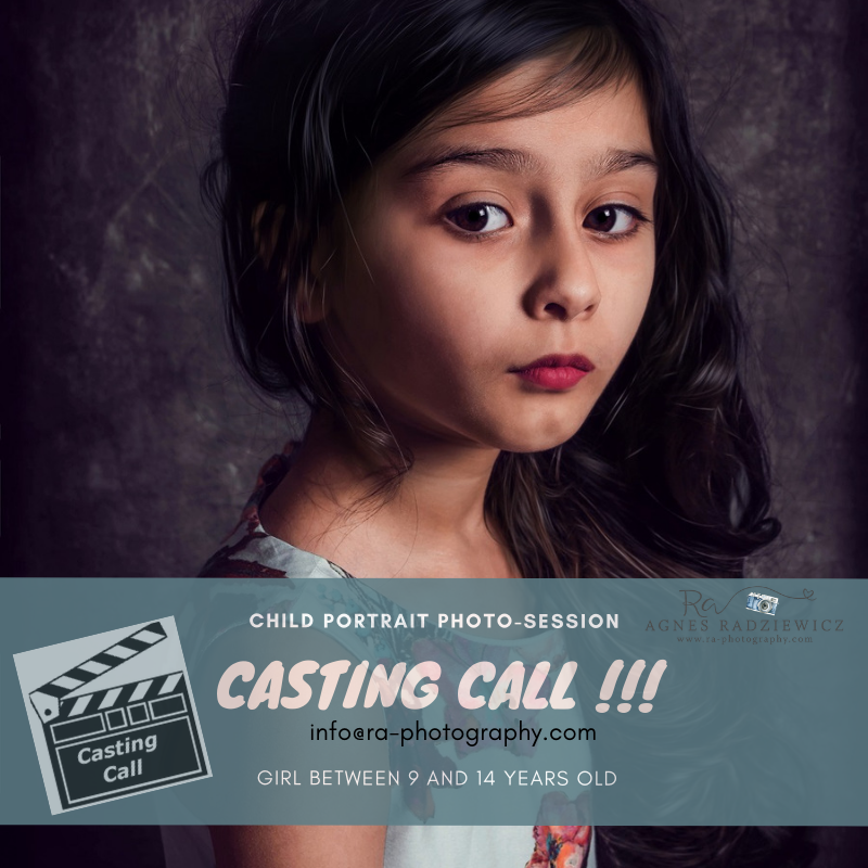 CASTING CALL FOR CHILD PORTRAIT PHOTO SESSION - RA Photography